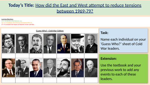 BUNDLE TOPIC 3 OF SUPER POWER RELATIONS & COLD WAR GCSE HISTORY EDEXCEL ...
