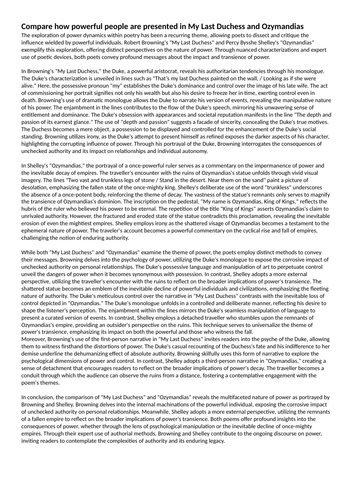 Power and Conflict 10 Model Responses | Teaching Resources