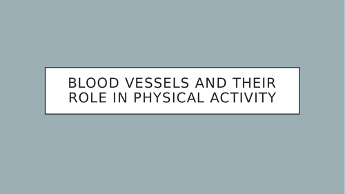 Blood vessels and their role (EDEXCEL GCSE PE) | Teaching Resources