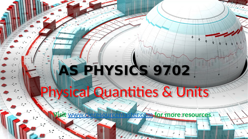 AS PHYSICS 9702: PHYSICAL QUANTITIES & UNITS | Teaching Resources
