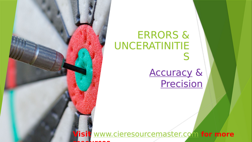 AS PHYSICS 9702: Errors & Uncertainties | Teaching Resources