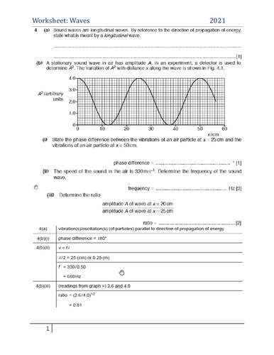 AS PHYSICS 9702: Waves & Superposition | Teaching Resources