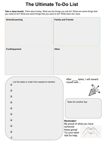 Ultimate To Do list | Teaching Resources