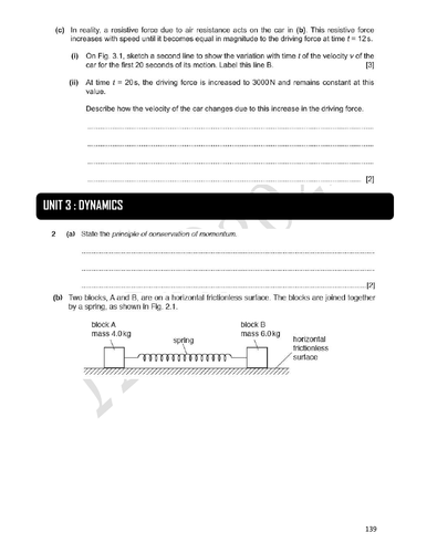 AS PHYSICS 9702: DYNAMICS | Teaching Resources