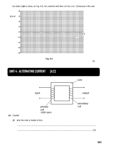 A Level PHYSICS 9702: ALTERNATING CURRENT | Teaching Resources