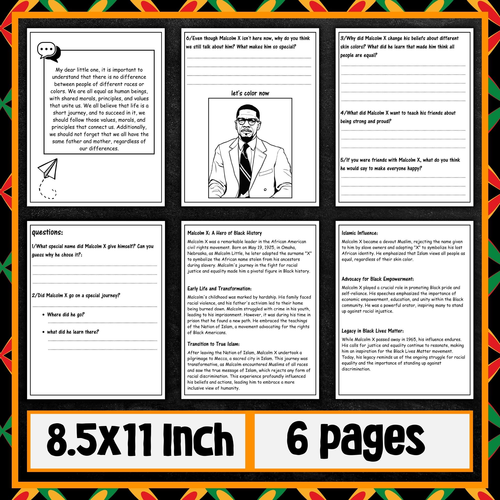 Black History Month Activities | Malcolm X Reading Comprehension ...
