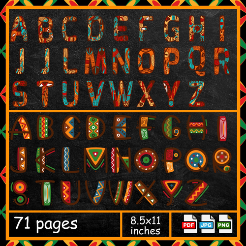 black history month bulletin board | alphabet-styles classroom décor ...