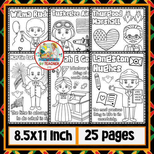 Black History Month Coloring Pages | Black heroes quotes coloring ...