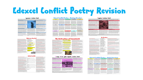 Edexcel Conflict Poetry Revision | Teaching Resources