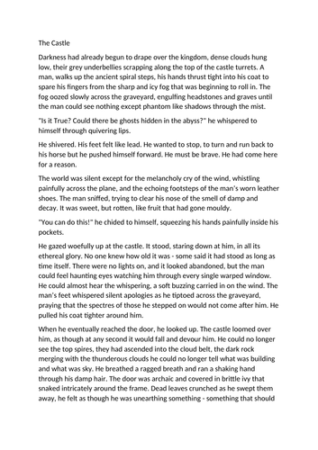Year 6/7/11+ Comprehension - The Castle | Teaching Resources