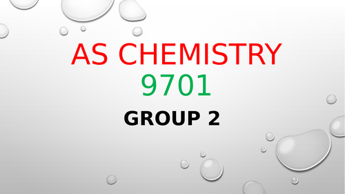 Group 2 Elements: AS CHEMISTRY 9701 | Teaching Resources