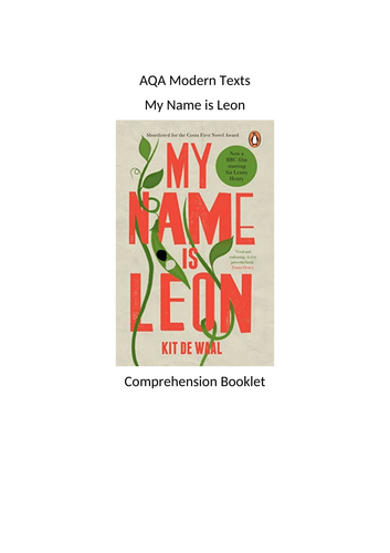My Name is Leon Bundle | Teaching Resources