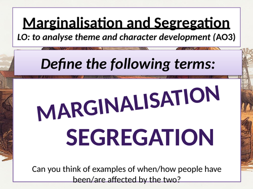Of Mice and Men Segregation Marginalisation | Teaching Resources