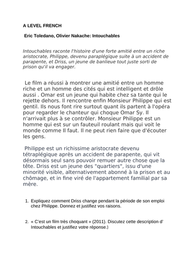 Eric Toledano, Olivier Nakache: Intouchables: A BANK OF A LEVEL FRENCH ...