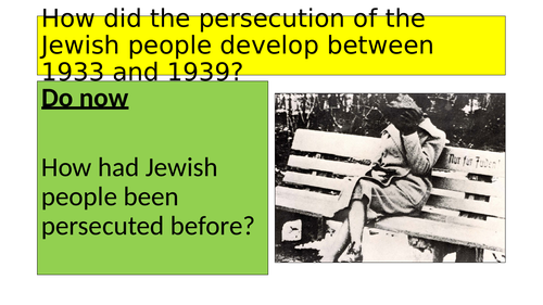 How did the persecution of the Jewish people? | Teaching Resources