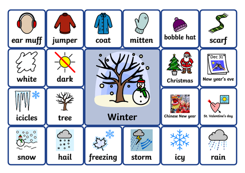 Winter core vocabulary | Teaching Resources