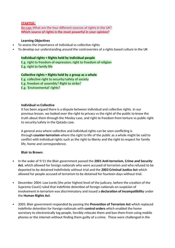 Collective vs individual rights | Teaching Resources