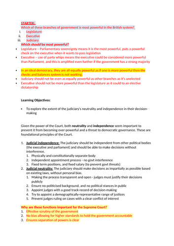 Judicial independence and judicial neutrality | Teaching Resources