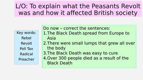 Peasants revolt - causes and conseuqences | Teaching Resources