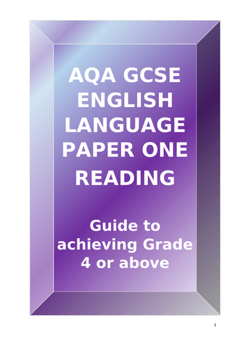 AQA GCSE English Language Paper 1 Reading | Teaching Resources