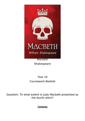 Macbeth Booklet | Teaching Resources
