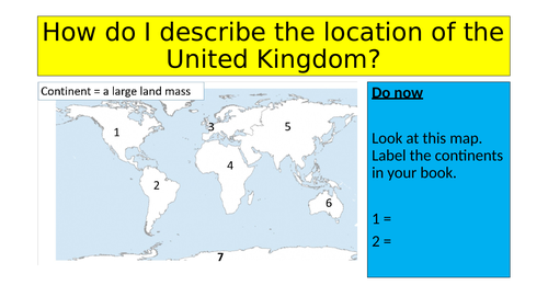 How do I describe the location of the United Kingdom? | Teaching Resources