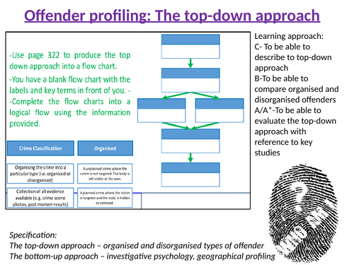 Offender Profiling Top Down Approach Forensic Psychology A Level Psychology As A2