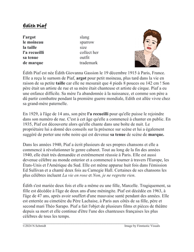 Édith Piaf Biographie en Français: French Biography on Famous Singer ...