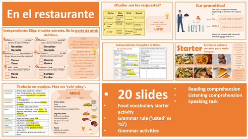 Viva 2, Module 3.3 - En el restaurante | Teaching Resources