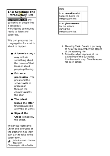 Year 4 Come and See Topic 5 Knowledge Note Set | Teaching Resources