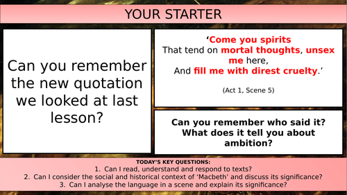 Macbeth Act 2 Scene 1 | Teaching Resources