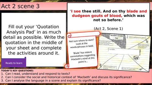 Macbeth Act 2 Scene 3 and 4 | Teaching Resources