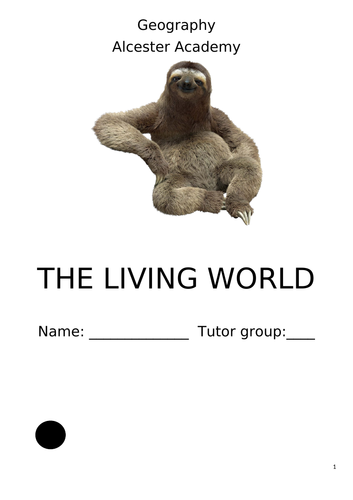 Living world Paper 1 Booklet for teaching GCSE Geography AQA | Teaching ...
