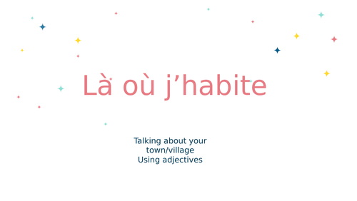 Studio 1 - Là où j’habite | Teaching Resources