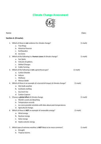 Climate Change Assessment | Teaching Resources