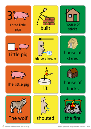 Three Little Pigs Colourful Semantics | Teaching Resources