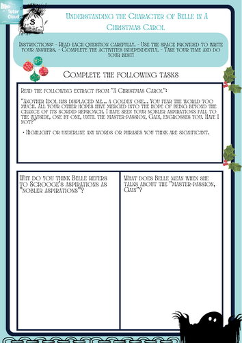 Belle Charles Dickens' A Christmas Carol | Teaching Resources