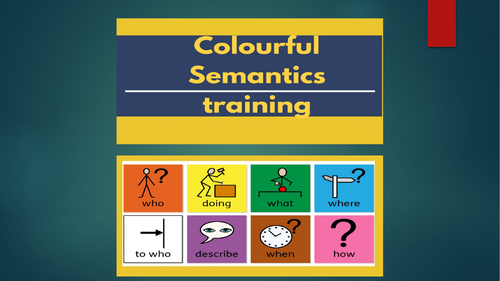 colourful semantics staff training | Teaching Resources