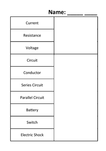 KS3 electricity 3 tarsia | Teaching Resources