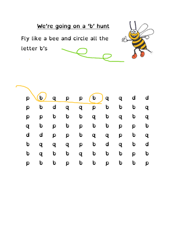 letter b discrimination | Teaching Resources