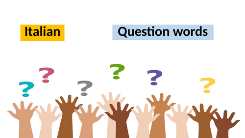 Italian question words | Teaching Resources