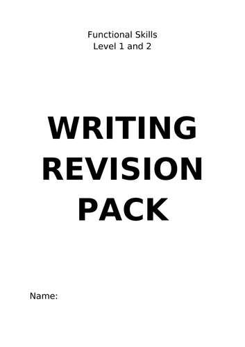 Functional Skills English Level 1 and 2 Reading/Writing Revision ... Functional Skills English Level 1 and 2 Reading/Writing Revision ...