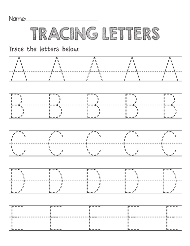 Trace Alphabet Letters From A To Z | Teaching Resources