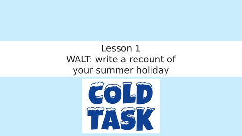 Cold Task Reccount | Teaching Resources