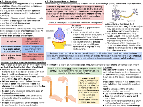 Combined Science - Final Revision Sheet - Biology Paper 2 | Teaching ...