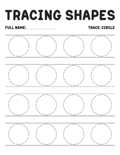 Tracing CIRCLES worksheet | Teaching Resources