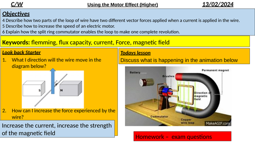 Motor effect part 2 | Teaching Resources
