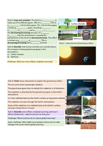 Global warming and deforestation | Teaching Resources