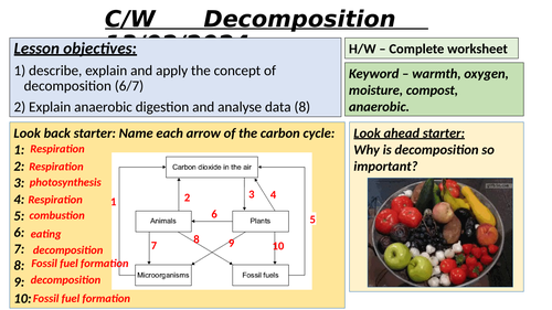 Decomposition GCSE TRIPLE | Teaching Resources