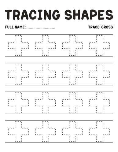 Tracing CROSSES worksheet | Teaching Resources